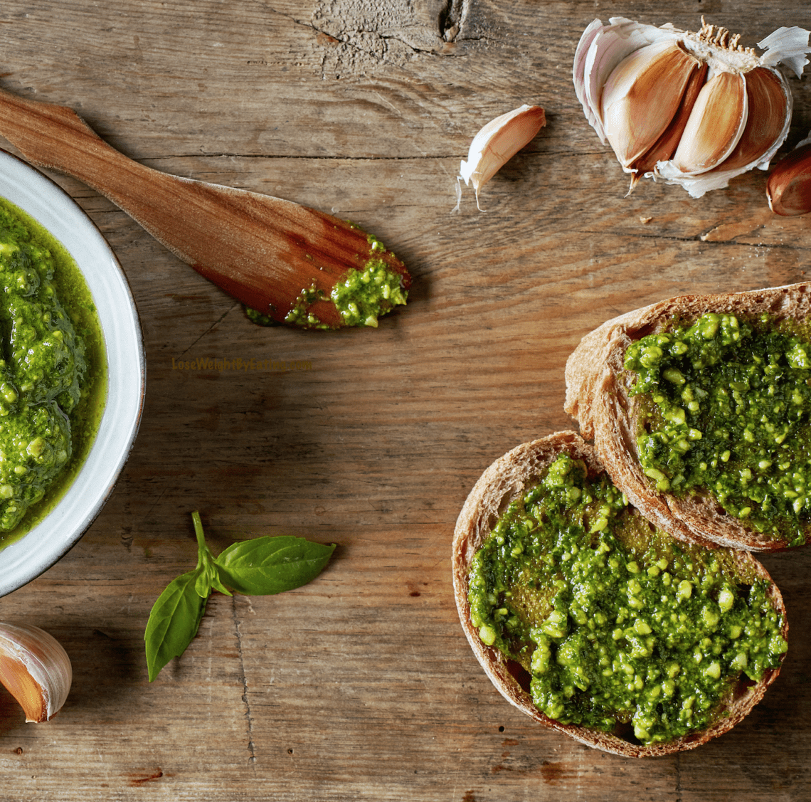 Low Calorie Basil Pesto - Lose Weight By Eating