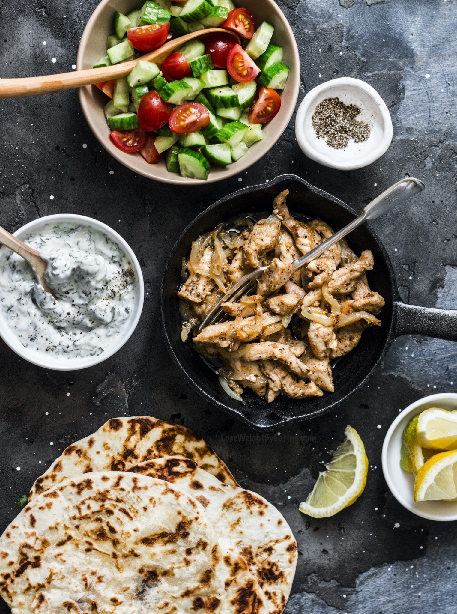 Low Calorie Greek Chicken Gyros - Lose Weight By Eating