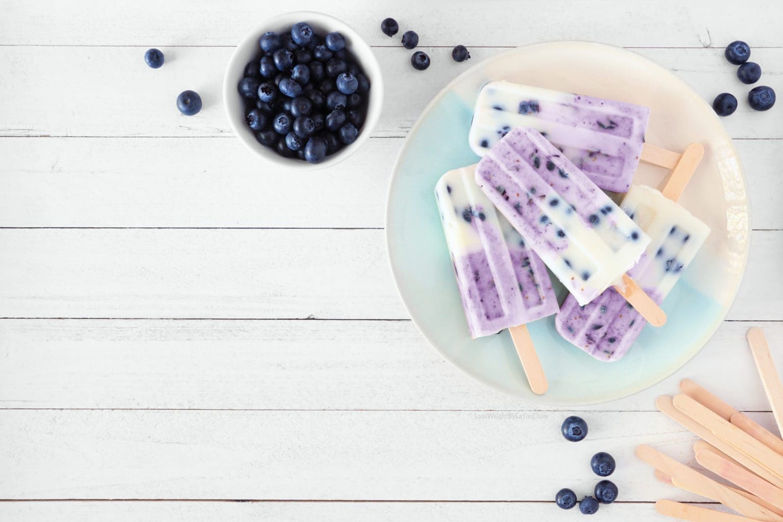 Low Calorie Blueberry Popsicles - Lose Weight By Eating