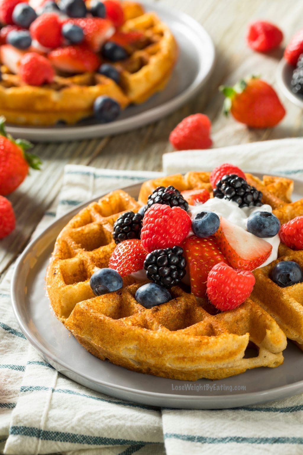 Low Calorie Protein Waffles - Lose Weight By Eating