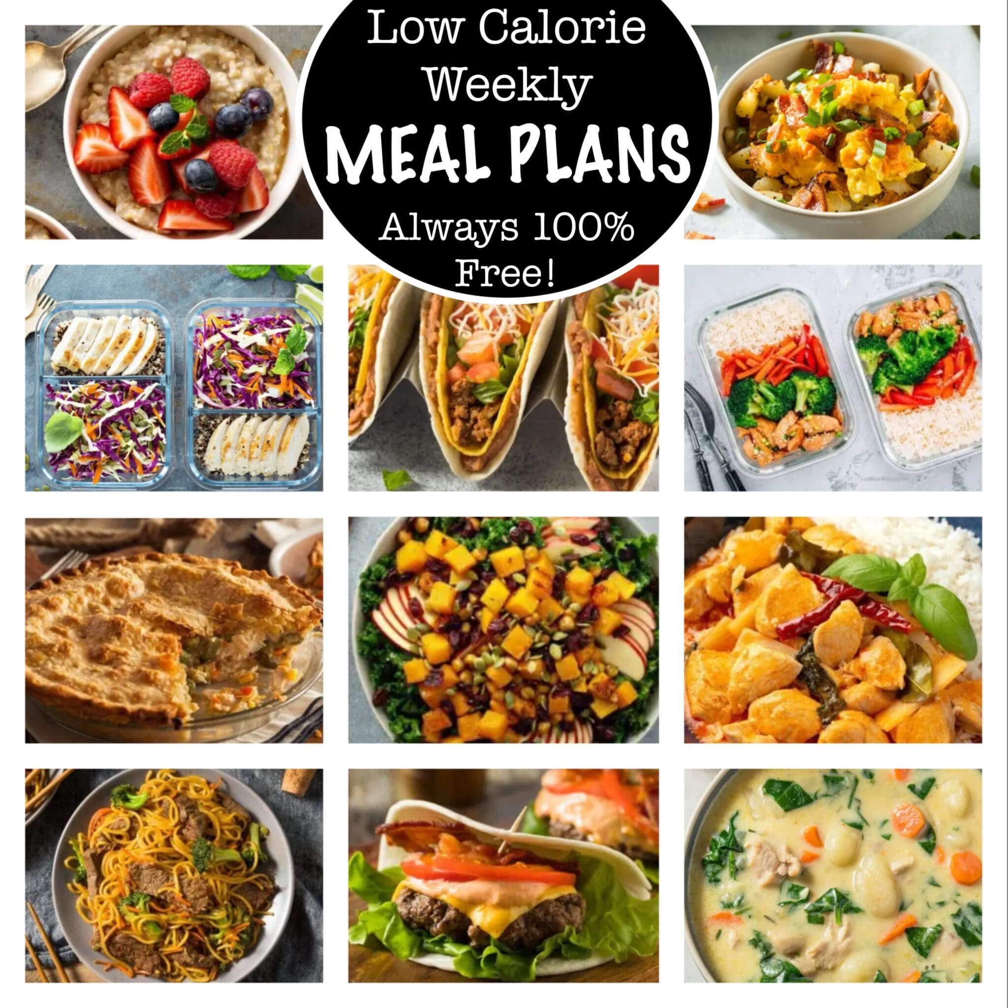Low Calorie Weight Loss Meal Plans (Updated Weekly)