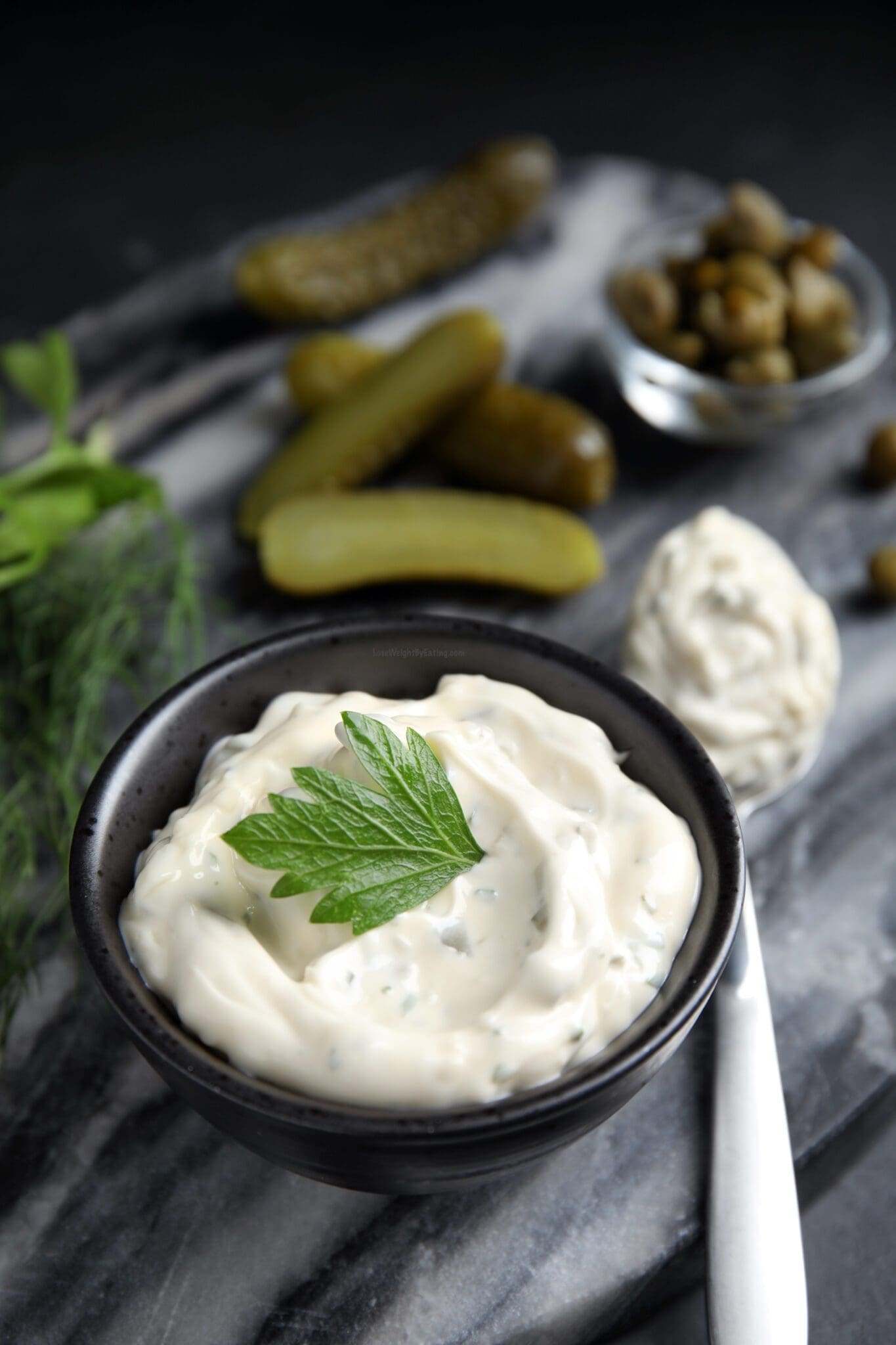 Low Calorie Ranch Pickle Dip & Dressing - Lose Weight By Eating