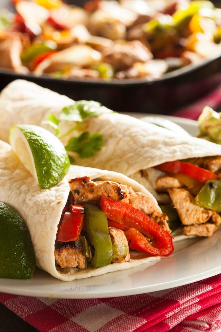 Low Calorie High Protein Chicken Wraps - Lose Weight By Eating